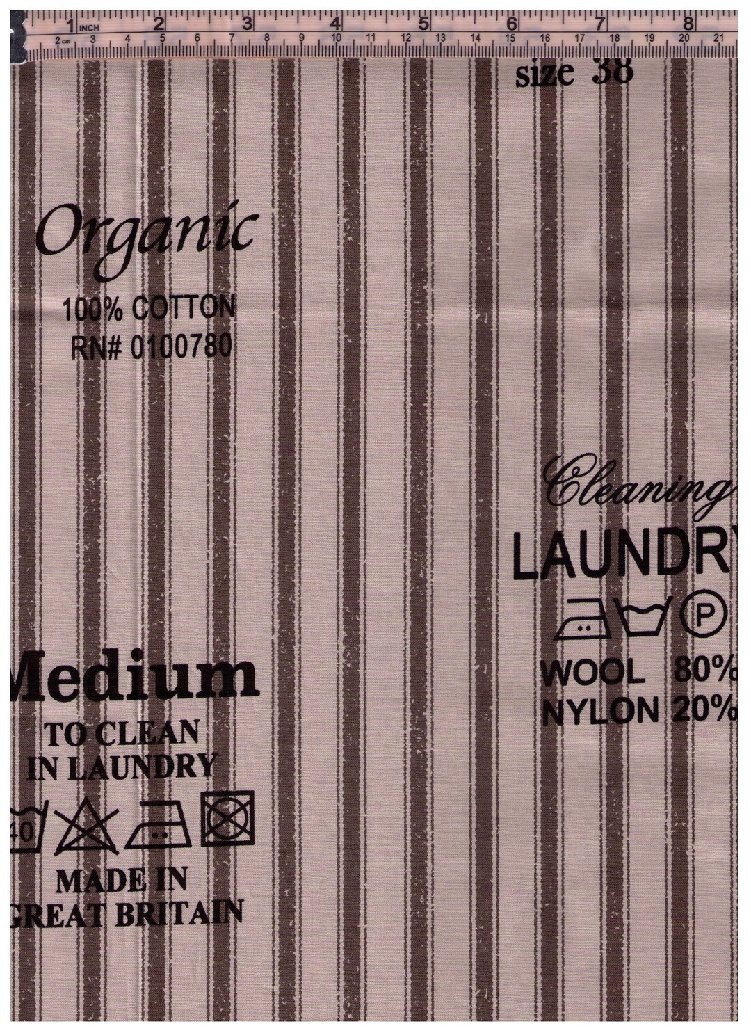 FAT QUARTER Yuwa - Laundry Tags on Stripes SZ826373 - Directions for ...