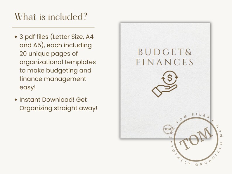 Printable Financial Budget Bundle | Expense Log | Bill Checklist ...