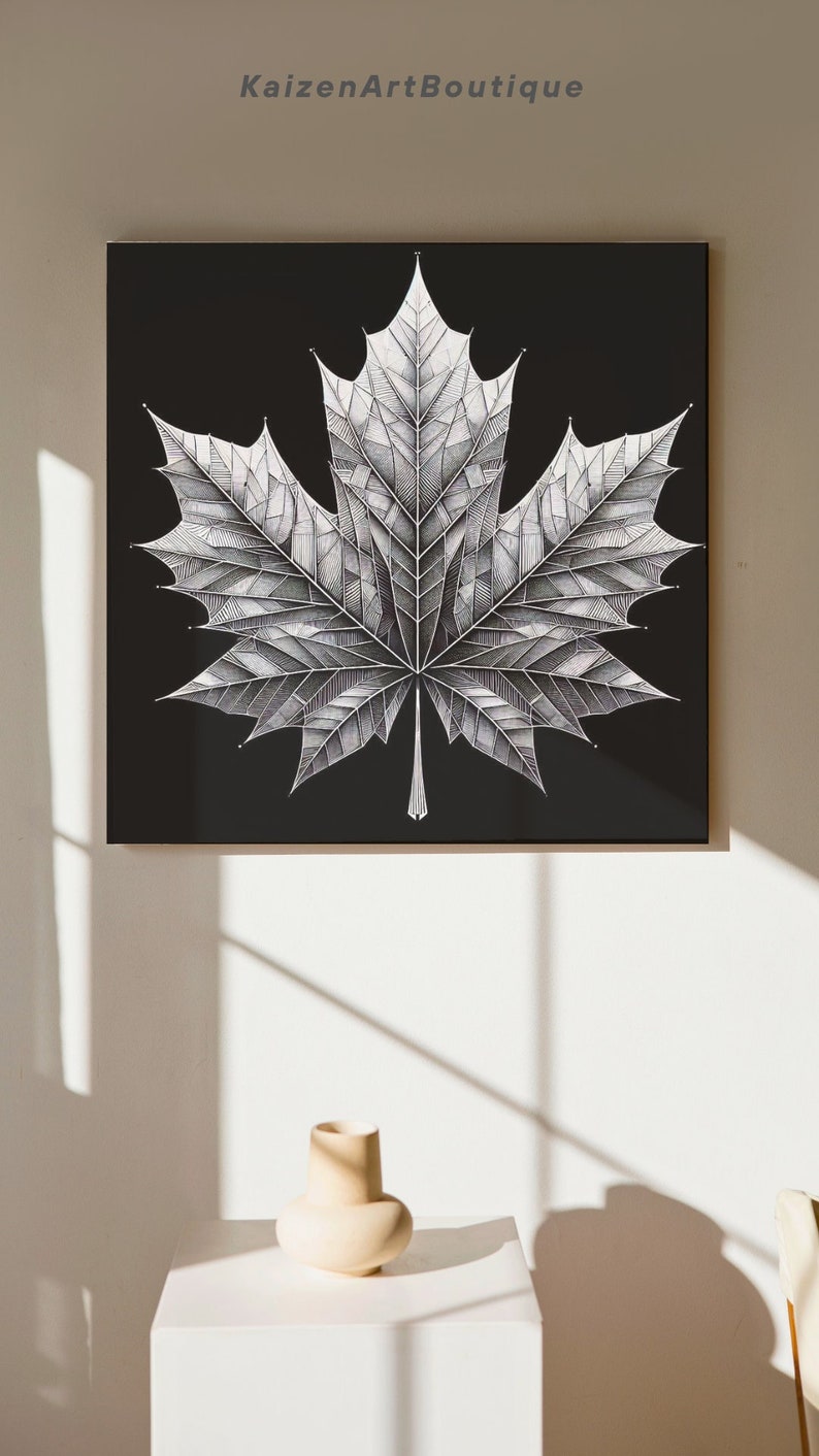 Maple Leaf Digital Print Art - Kaizen Art Boutique Leaf Collection - Etsy