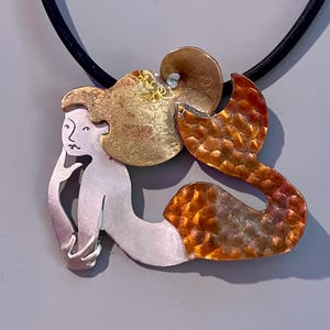 Tri Metal Mermaid, Copper , Bronze and Silver Mermaid. - Etsy