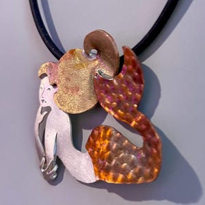 Tri Metal Mermaid, Copper , Bronze and Silver Mermaid. - Etsy