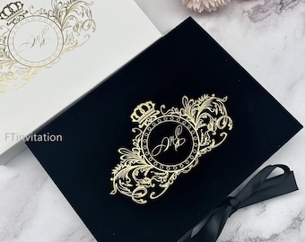 Velvet Ivory Luxury Box Invitation - Etsy UK