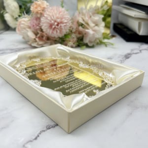 Gold Mirror Wedding Invitation With Satin and Box - Etsy