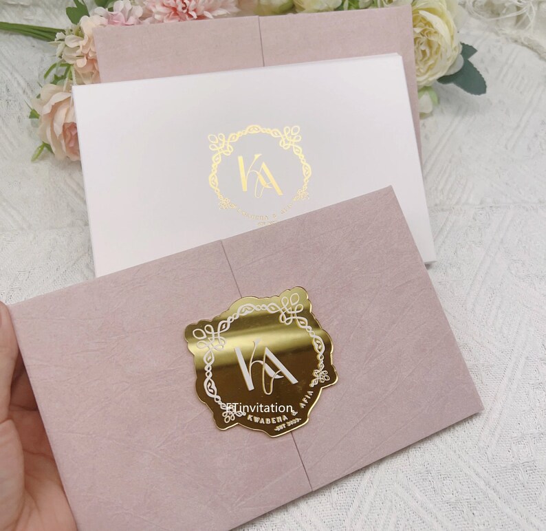 Pink Luxury Hardcover Invitation | Book-fold Design With Elegant Custom ...