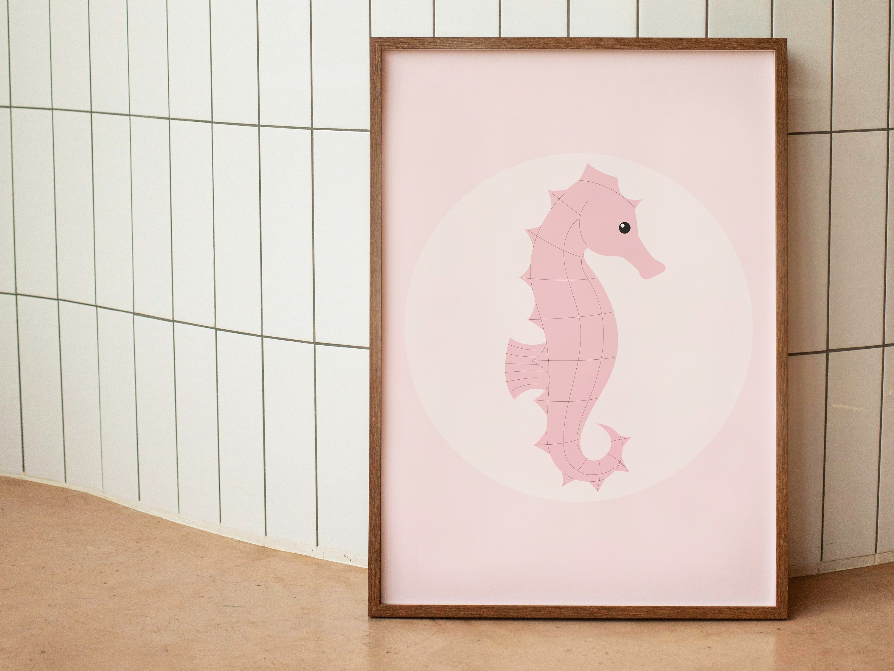 3 Colorful Sea Animals Digital Poster Set - Gift for Kids, Kids Room ...
