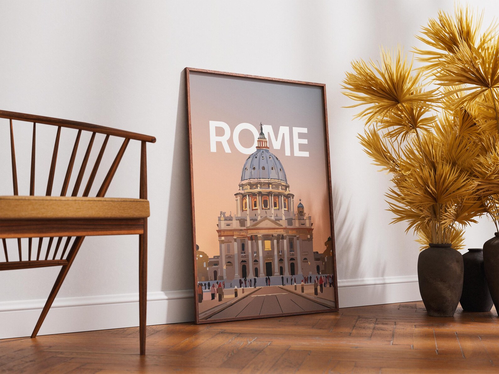 Rome Travel Poster | Stunning Rome Wall Art | Classic Location Map ...