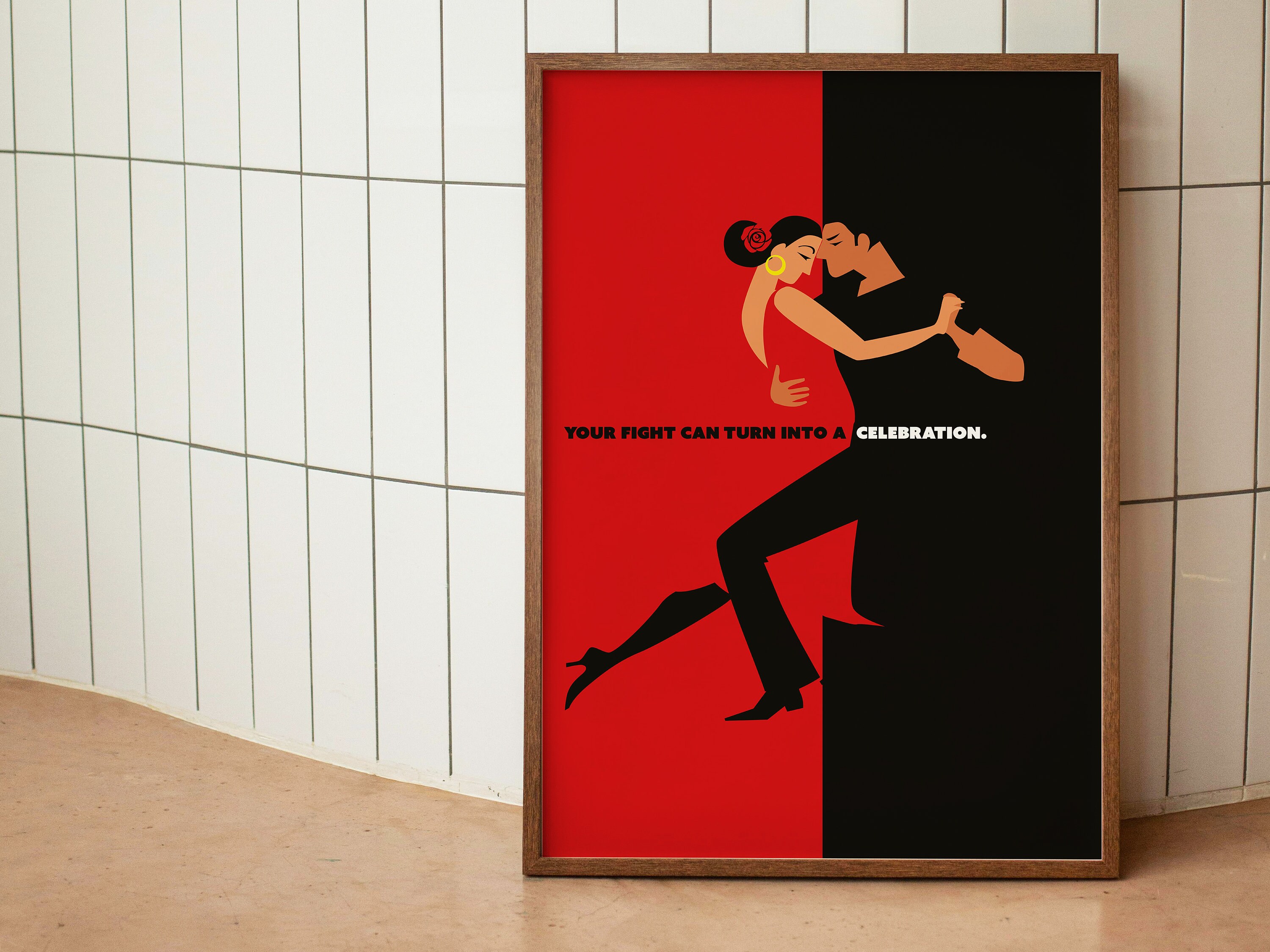 Dance Tango Digital Poster - Minimalist Tango Art - 'your Fight Can ...