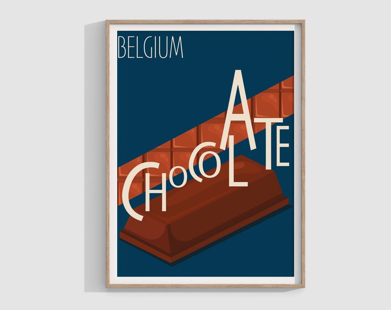 Belgian Chocolate Poster – Elegant Kitchen Cafe Art (digital Poster) - Etsy