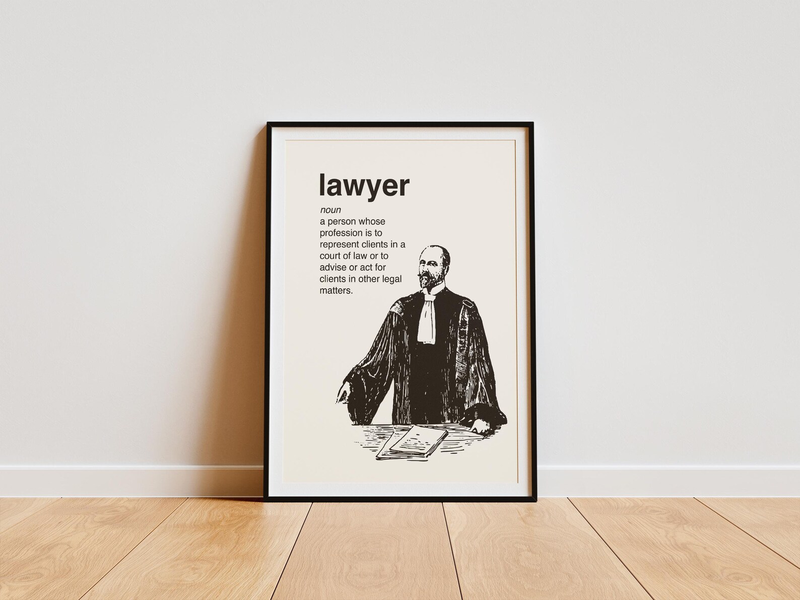 Lawyer Definition Poster, Law Office Decor, Digital Poster, Office Gift ...