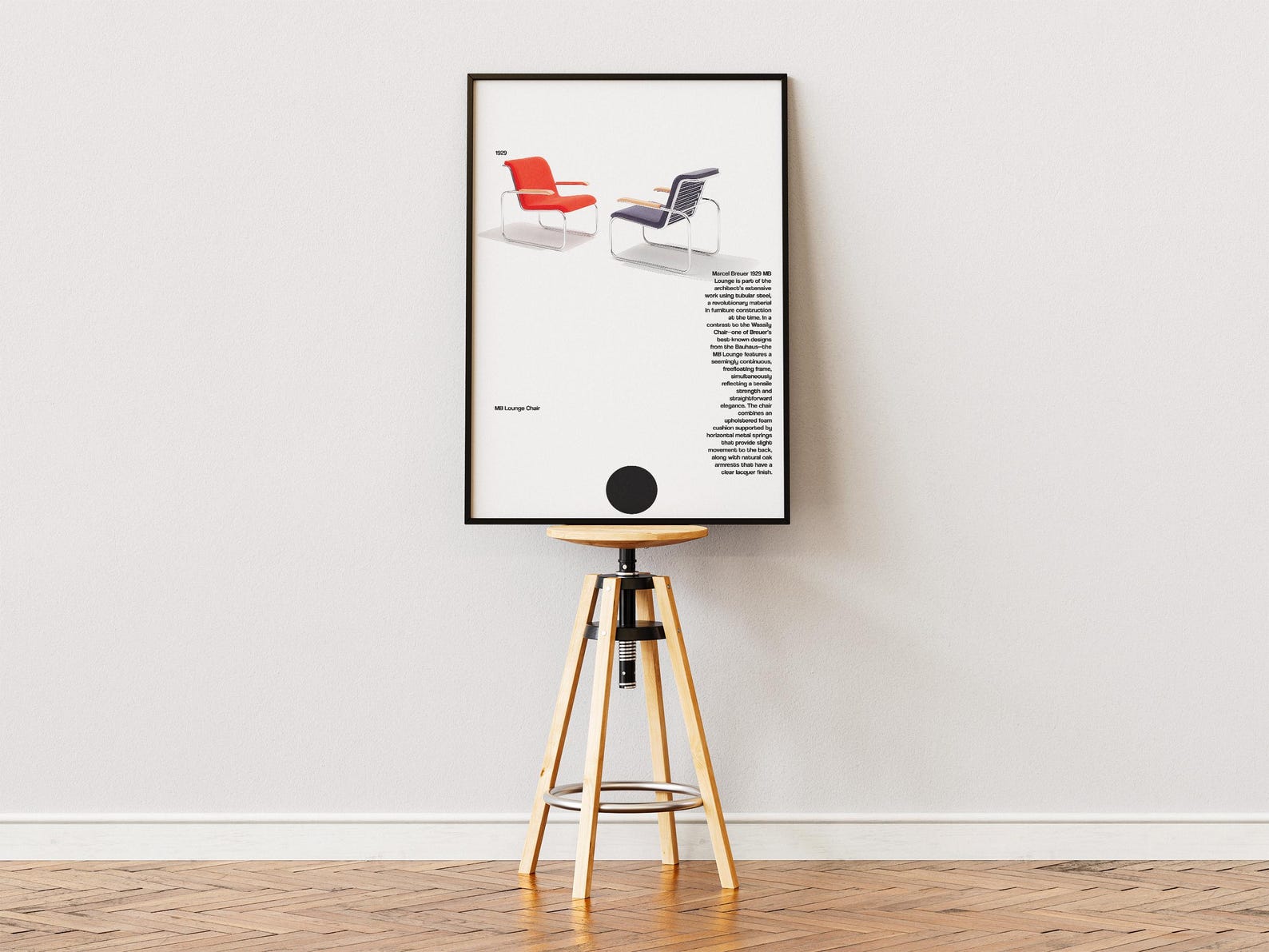 Chair Poster | Bauhaus Poster | Iconic Lounge Chair Art | Modernist ...