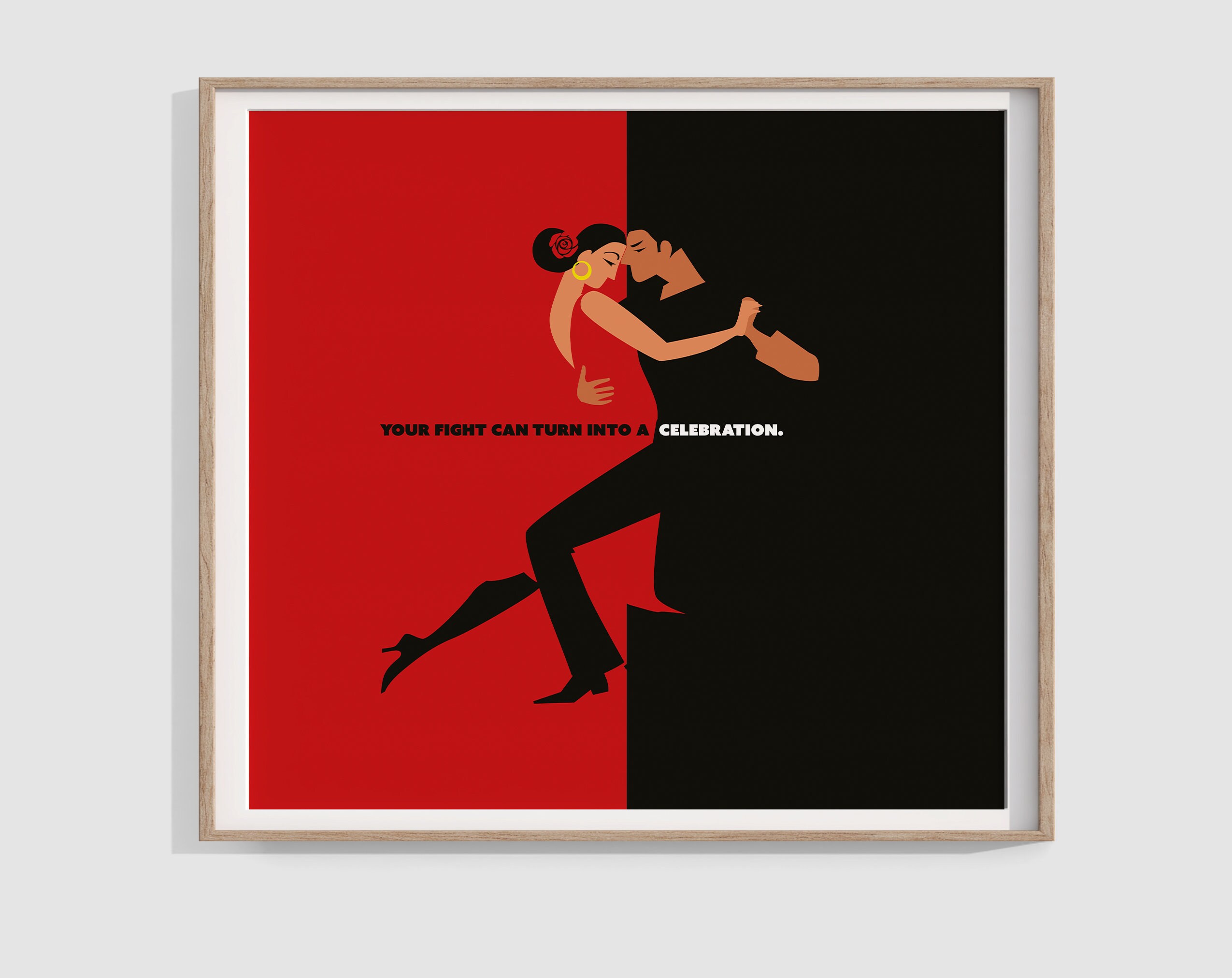 Dance Tango Digital Poster - Minimalist Tango Art - 'your Fight Can ...