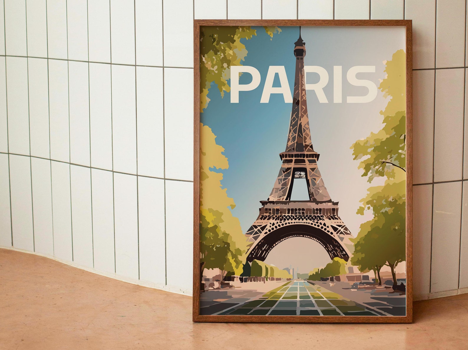 Paris Travel Poster | Paris Wall Art | Location Map | Paris Eiffel ...