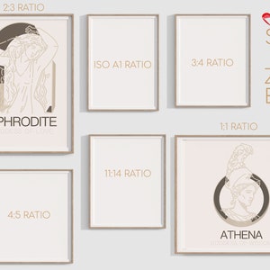 Set of 4 Greek Gods Digital Posters - Artemis, Themis, Aphrodite ...
