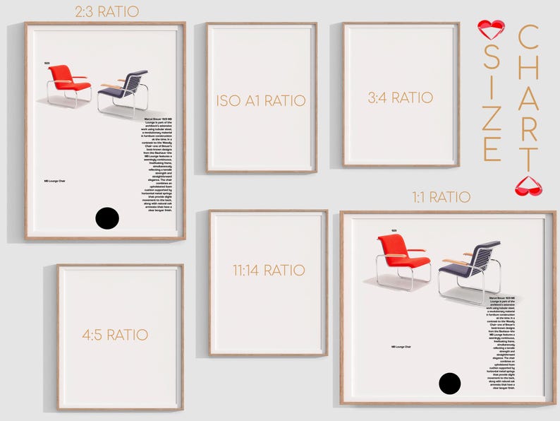 Chair Poster | Bauhaus Poster | Iconic Lounge Chair Art | Modernist ...