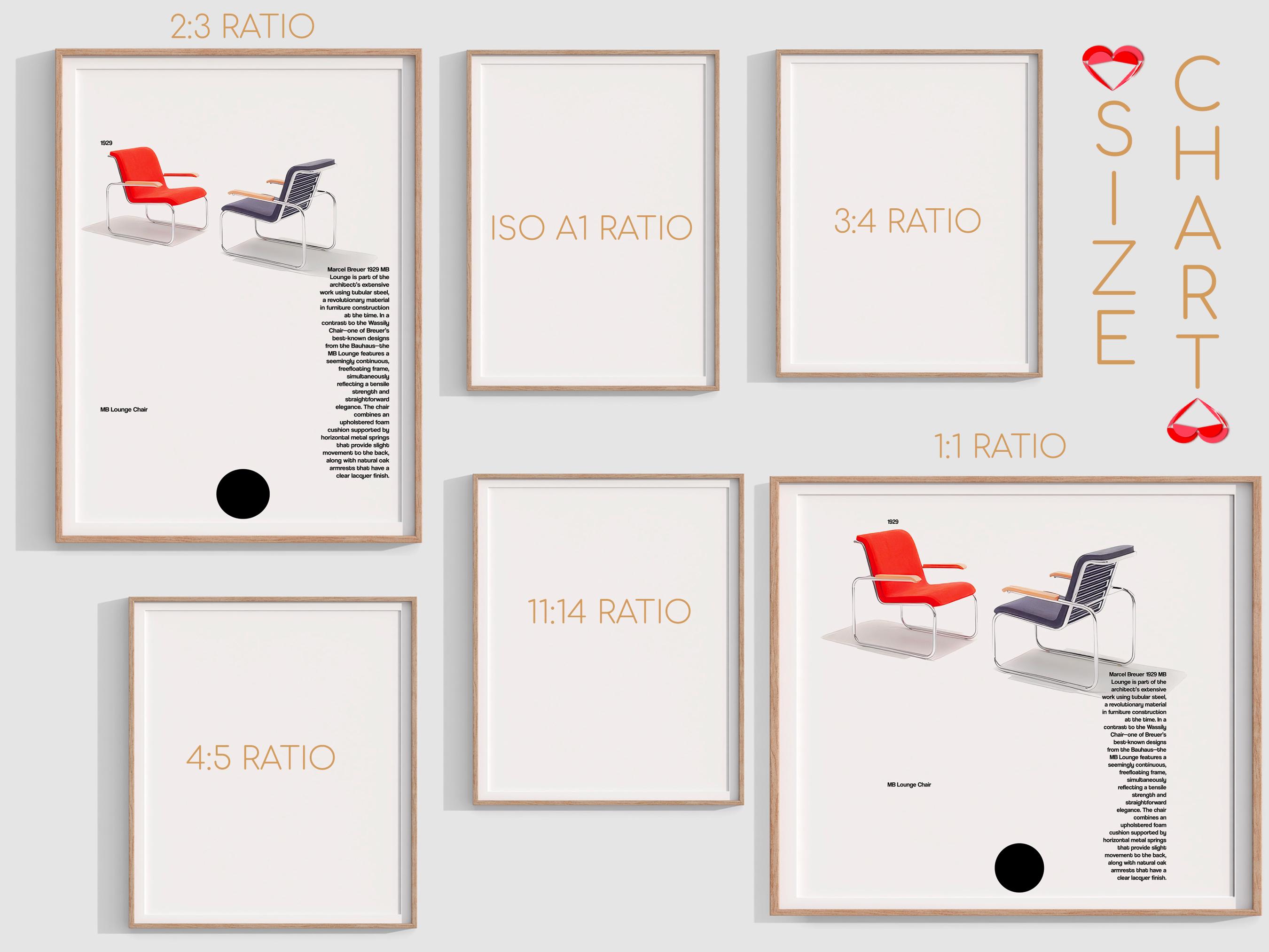 Chair Poster | Bauhaus Poster | Iconic Lounge Chair Art | Modernist ...
