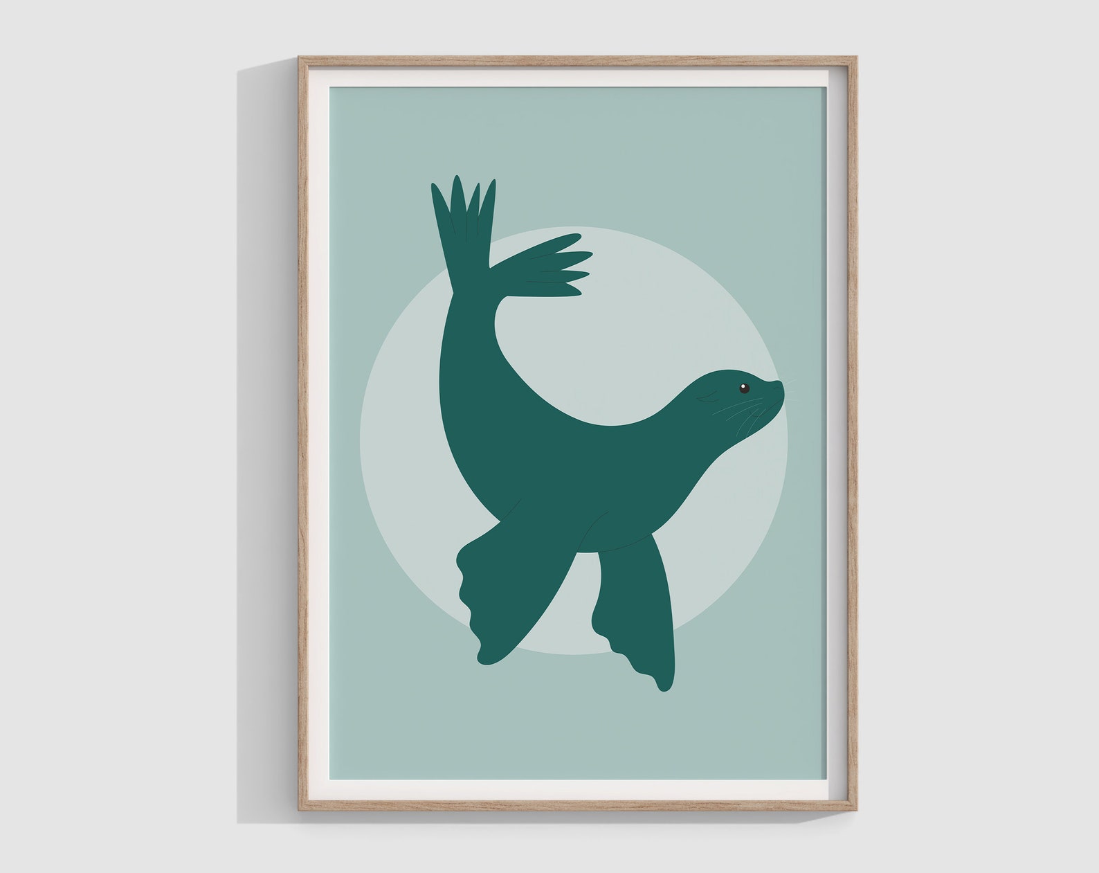 3 Colorful Sea Animals Digital Poster Set - Gift for Kids, Kids Room ...