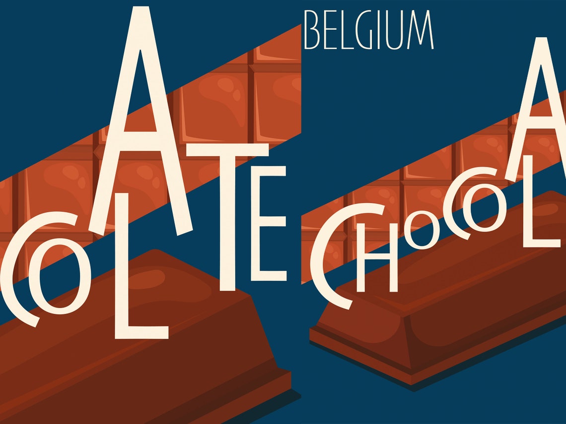 Belgian Chocolate Poster – Elegant Kitchen Cafe Art (digital Poster) - Etsy