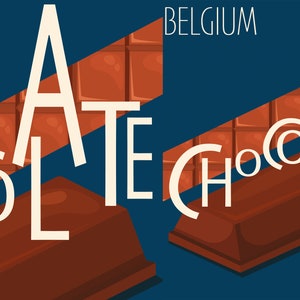 Belgian Chocolate Poster – Elegant Kitchen Cafe Art (digital Poster) - Etsy