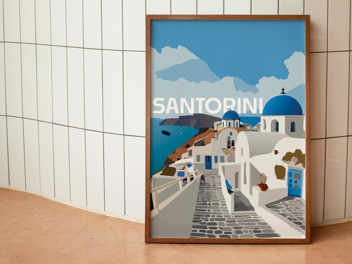 Location Map of Santorini Print | Scenic View of Santorini, Greece ...