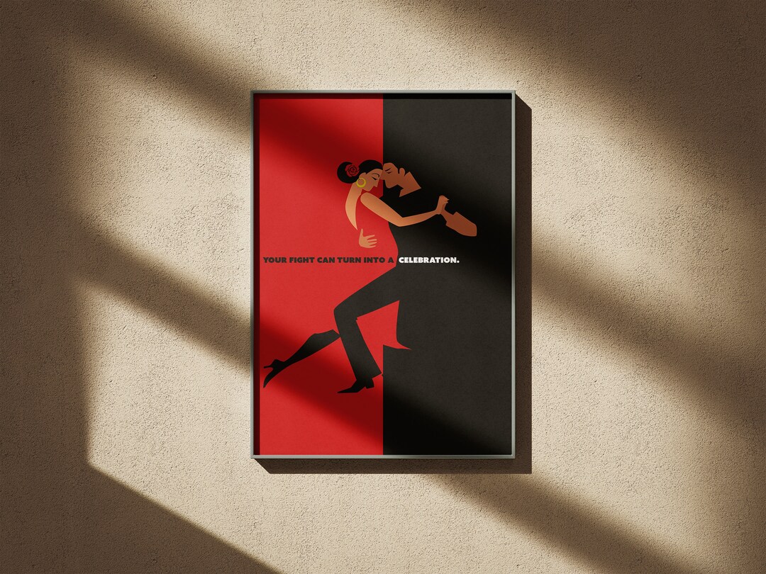 Dance Tango Digital Poster - Minimalist Tango Art - 'your Fight Can ...