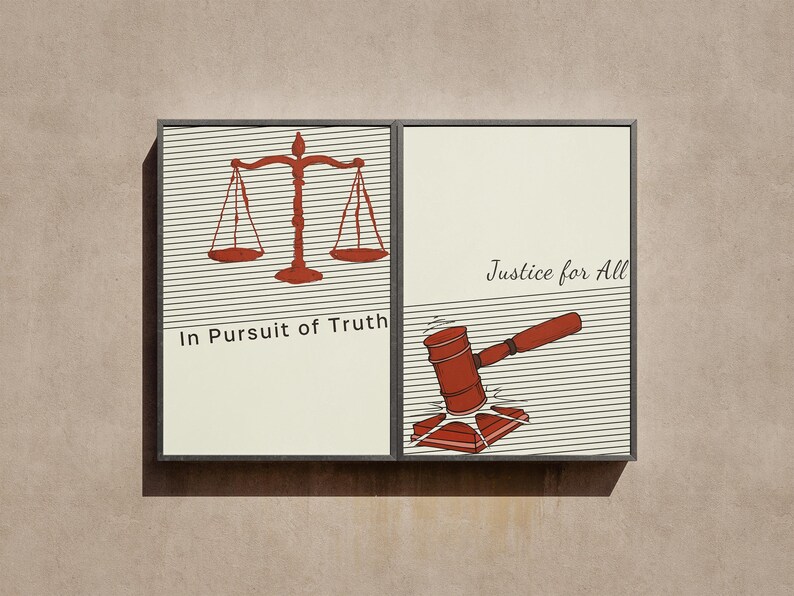Dual Decorative Poster Set for Law Offices – Digital Download | Lawyer ...