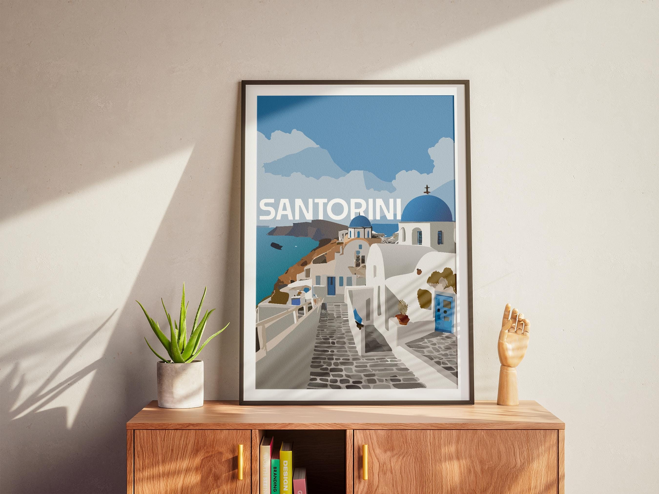 Location Map of Santorini Print | Scenic View of Santorini, Greece ...