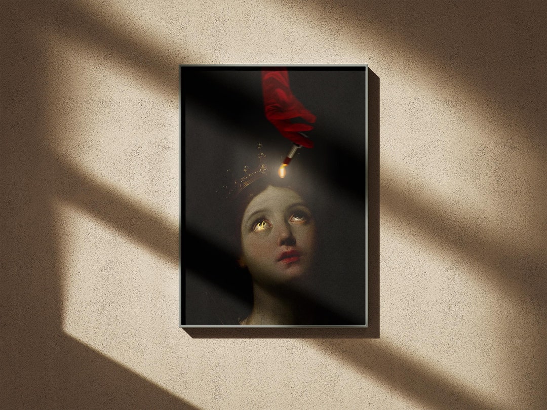 Unique Renaissance Collage Work Poster, Mystical Dark Design, Uniq ...
