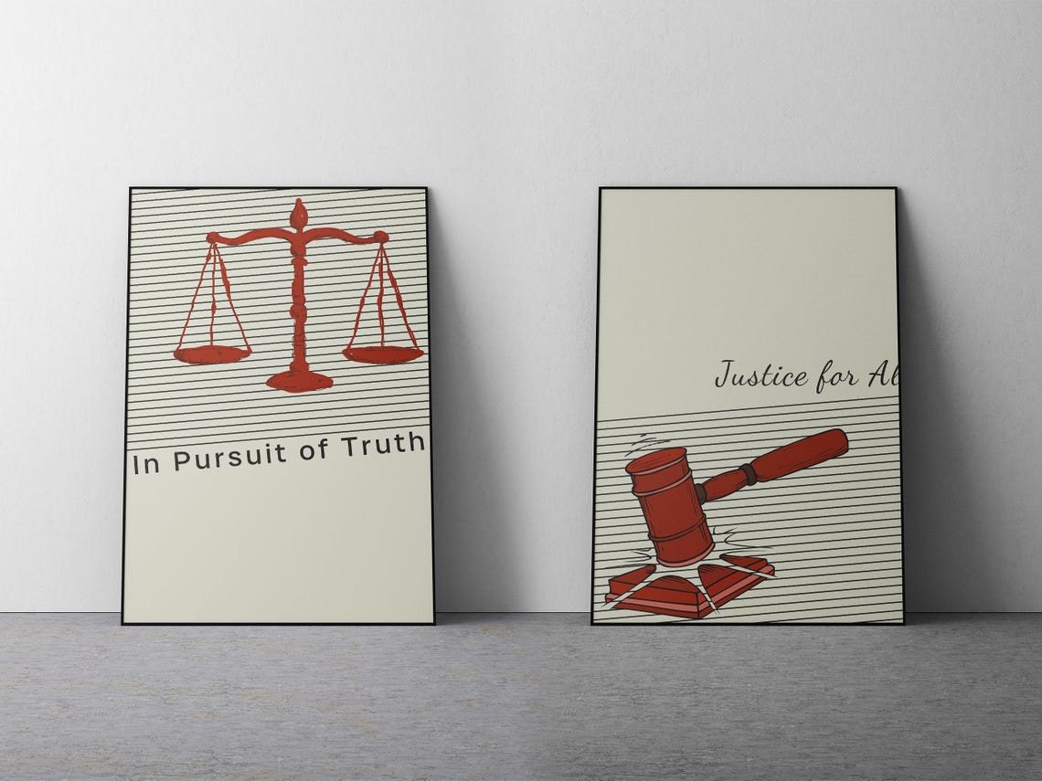 Dual Decorative Poster Set for Law Offices – Digital Download | Lawyer ...