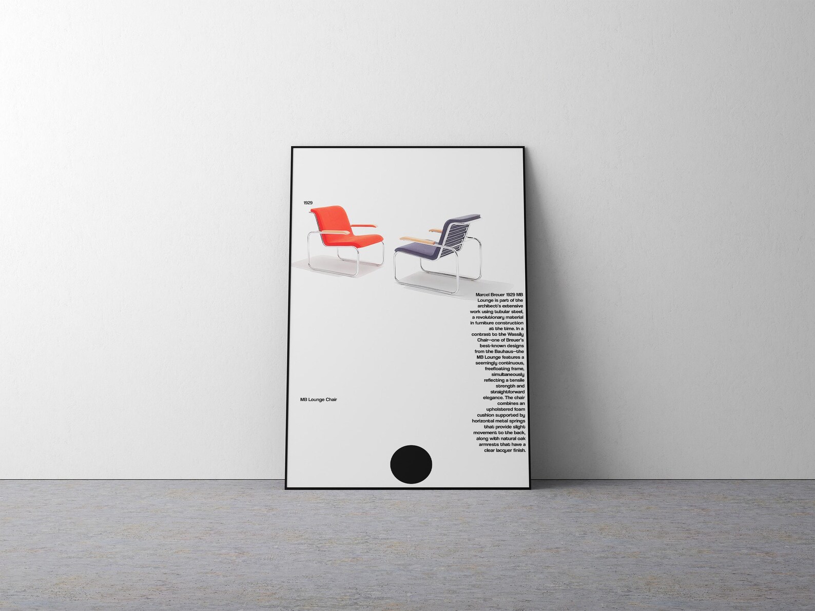 Chair Poster | Bauhaus Poster | Iconic Lounge Chair Art | Modernist ...