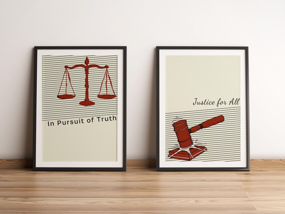 Dual Decorative Poster Set for Law Offices – Digital Download | Lawyer ...