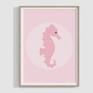 3 Colorful Sea Animals Digital Poster Set - Gift for Kids, Kids Room ...