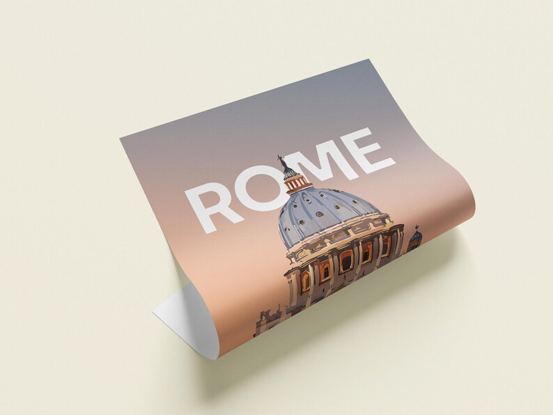 Rome Travel Poster | Stunning Rome Wall Art | Classic Location Map ...