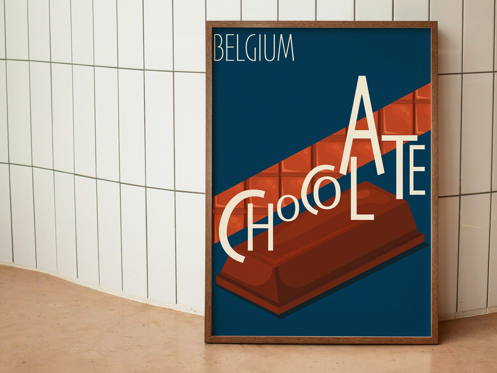 Belgian Chocolate Poster – Elegant Kitchen Cafe Art (digital Poster) - Etsy