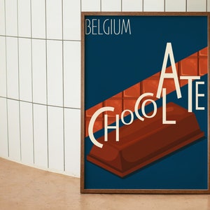 Belgian Chocolate Poster – Elegant Kitchen Cafe Art (digital Poster) - Etsy