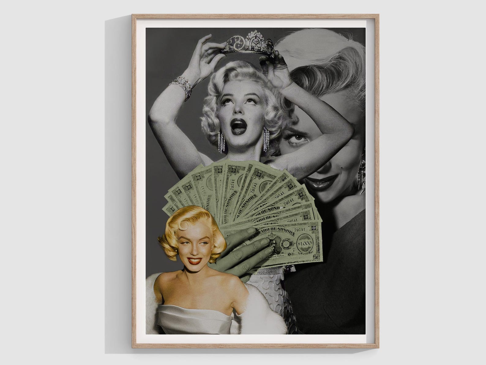 Celebrity Actress Collage Work, Elegant Collage Poster, Decorative Art ...