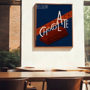 Belgian Chocolate Poster – Elegant Kitchen Cafe Art (digital Poster) - Etsy