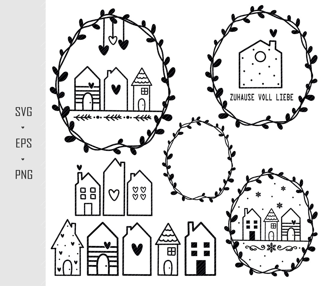 Plotter File Houses House Svg, Home Full of Love Svg, Home Svg, German ...