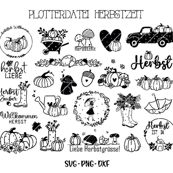 Plotterdatei herbst - Etsy.de