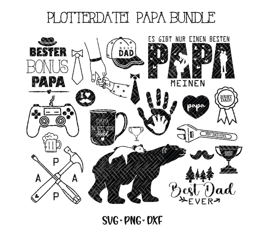 Plotterdatei Papa, Vatertag, Weltbester Papa, Papi, Vater, Cricut Download Plotting, Alles Liebe ...
