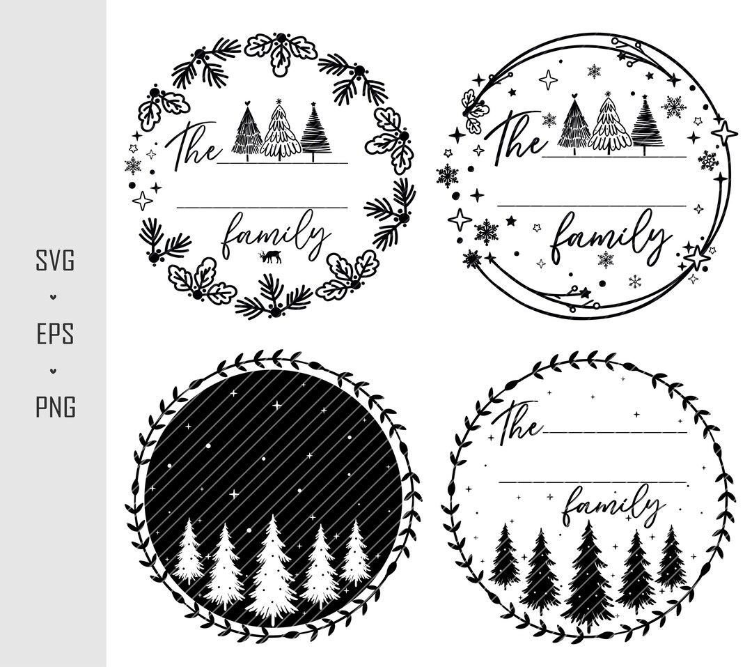 Tree Svg Bundle, Winter Svg, Family Tree Svg, Tree Png, Deer Frame ...