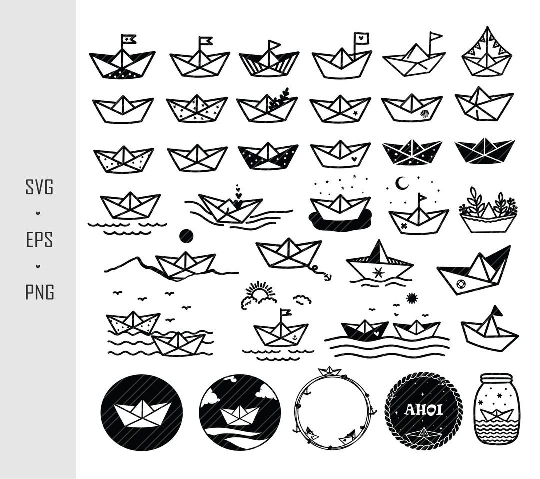 German Nautical Paperboat Sea Love Plotter File Maritime Svg Nautical ...