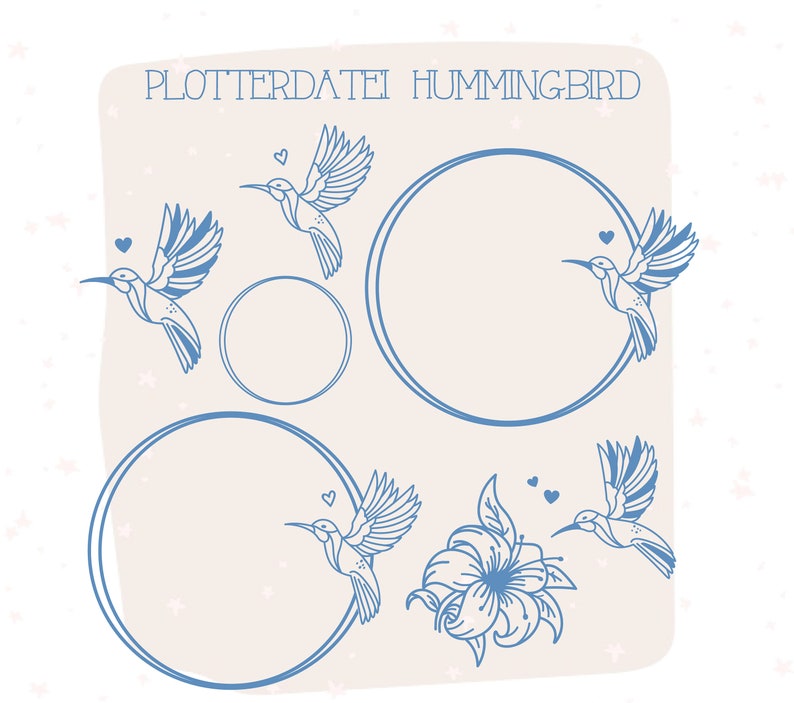 Hummingbird SVG File, Circle Framesvg, Hummingbird and Flowers Svg ...