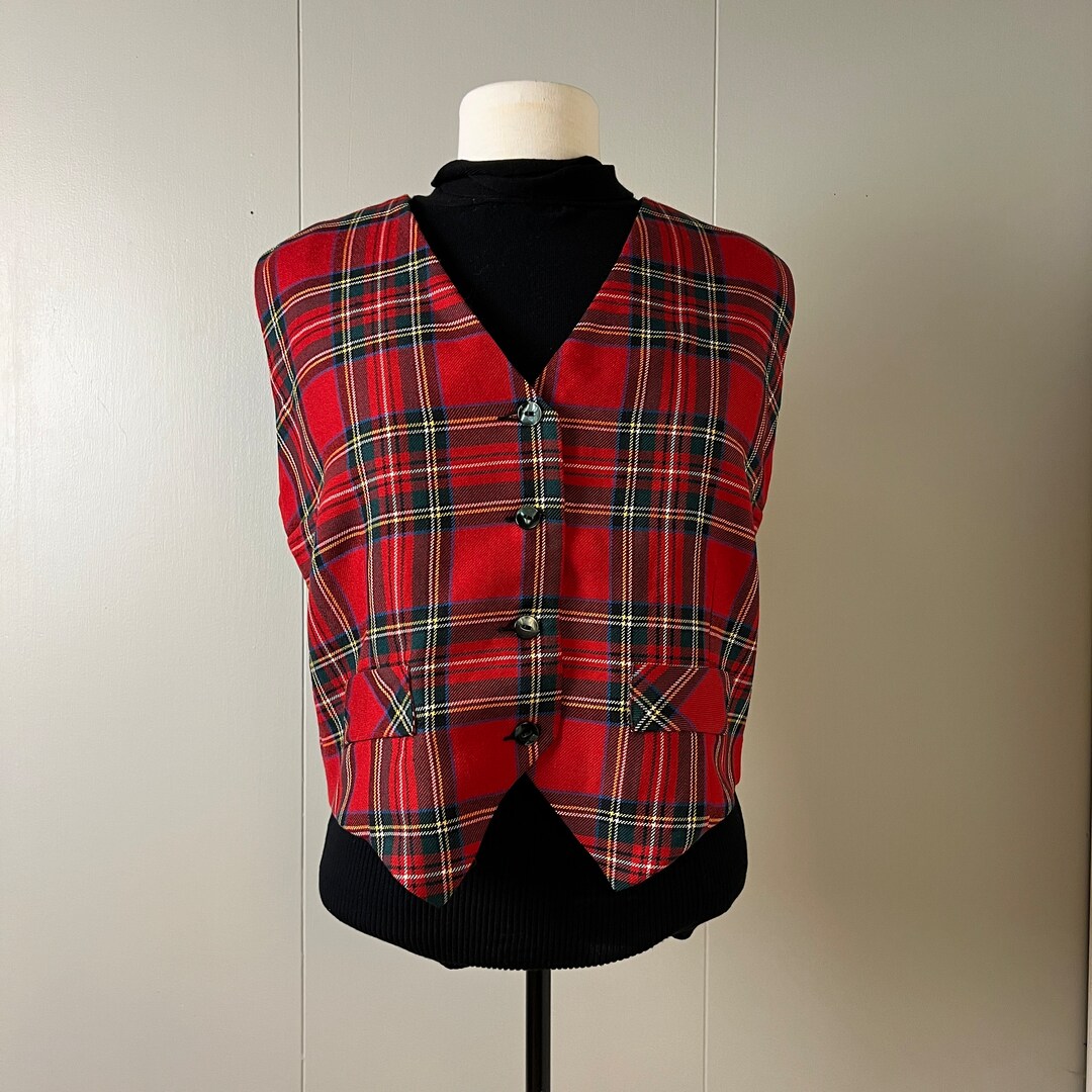Royal Stewart Tartan Vest Weskit Waistcoat Ladies 100 Percent Wool ...