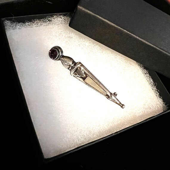 Sterling SIlver Scottish Kilt Pin Dagger Sgian Dubh C… - Gem
