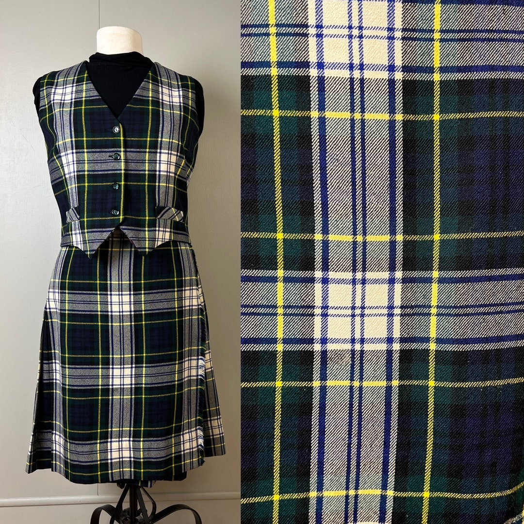 Clan Gordon Kilt and Vest Ladies Weskit Waistcoat Matching Vintage ...