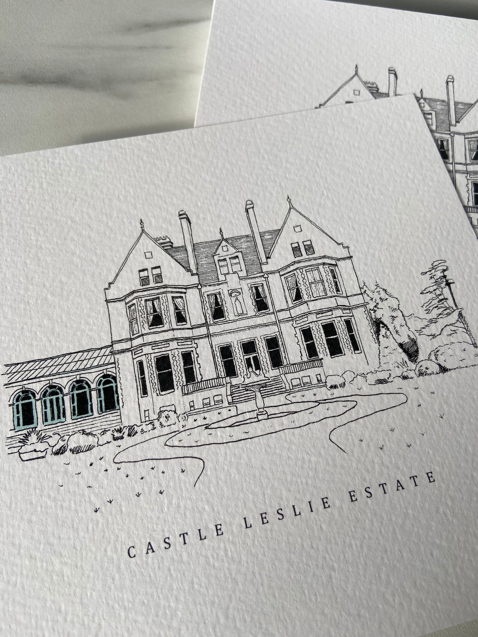 Castle Leslie Estate Illustration - Etsy