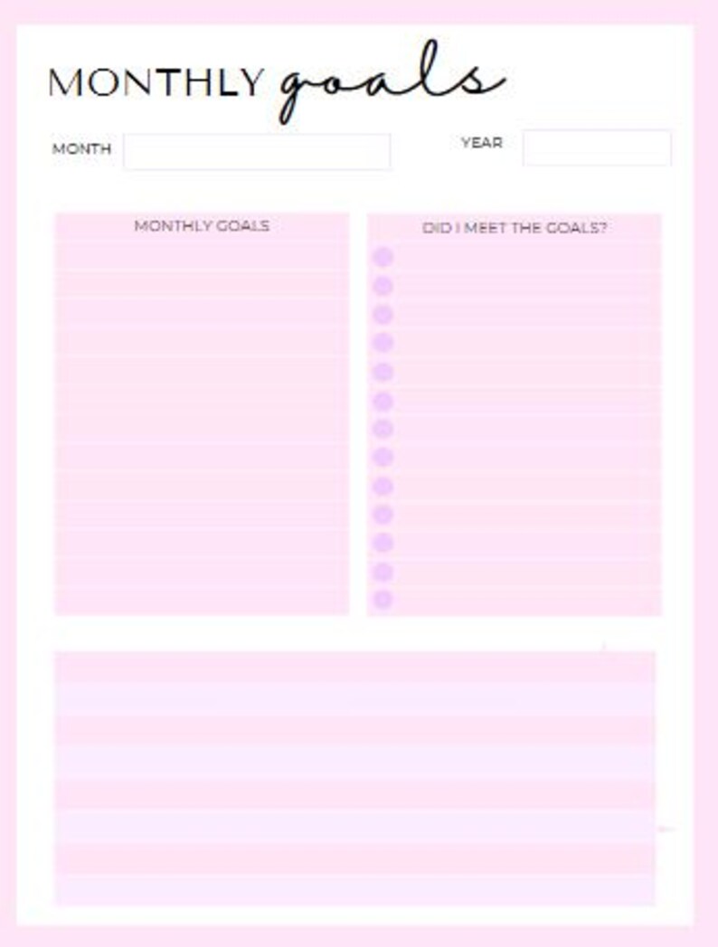 2025 New Year Resolution Planner | 58 Page Bundle! | Printable Goal ...