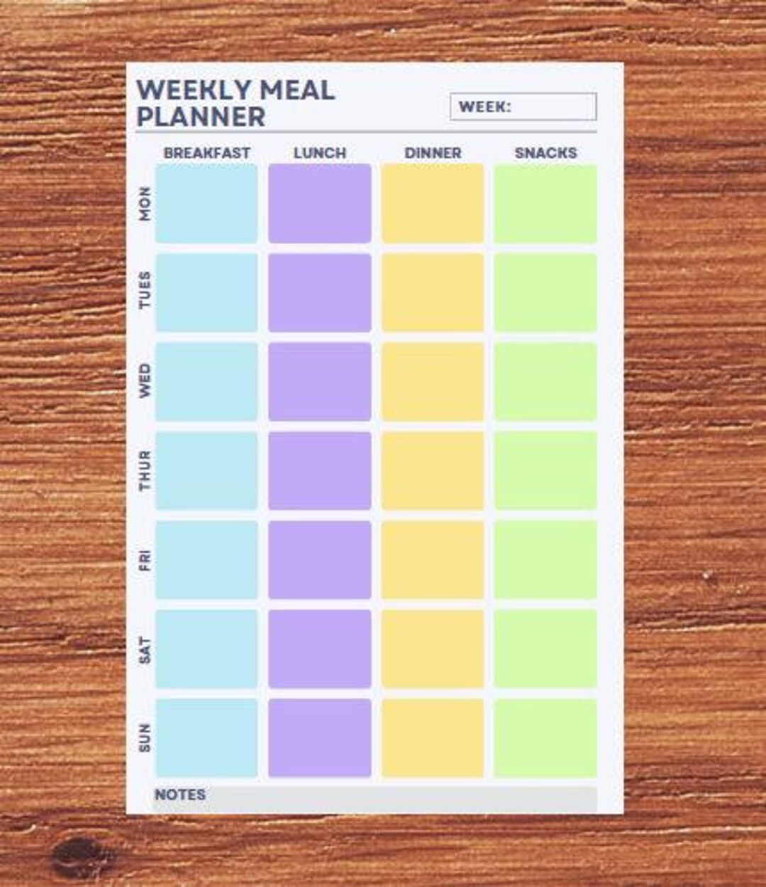 Printable Weekly Meal Planner | Food Journal, Diet Plan (digital ...