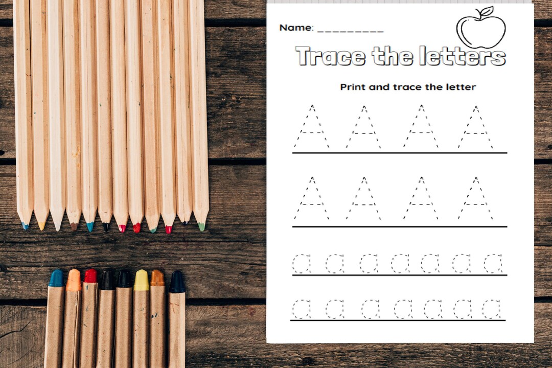 Trace the Letter A-Z Printable | Alphabet Tracing Worksheet for Kids ...