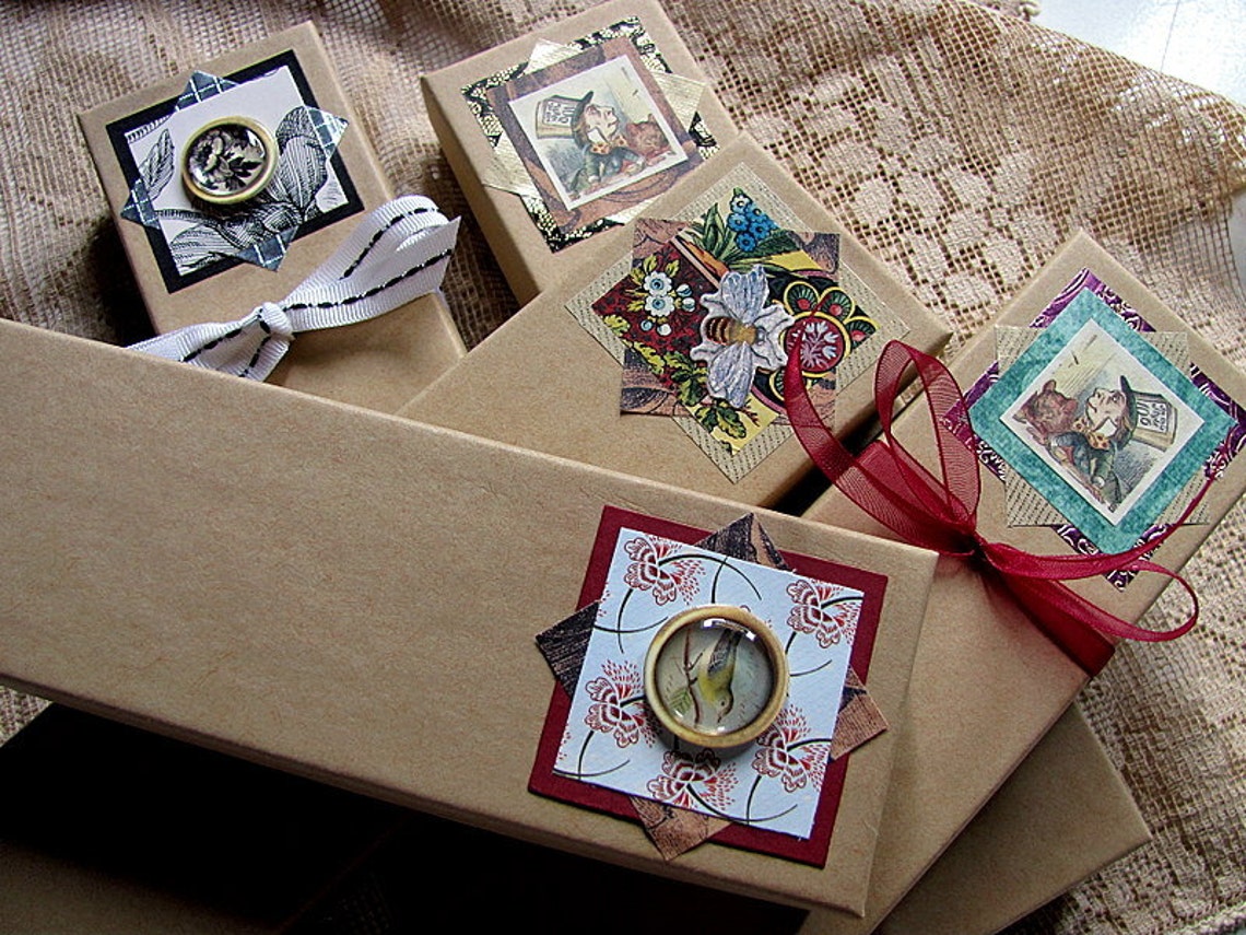 Collage Embellished Gift Box Coordinated to Match Your Gift | Etsy